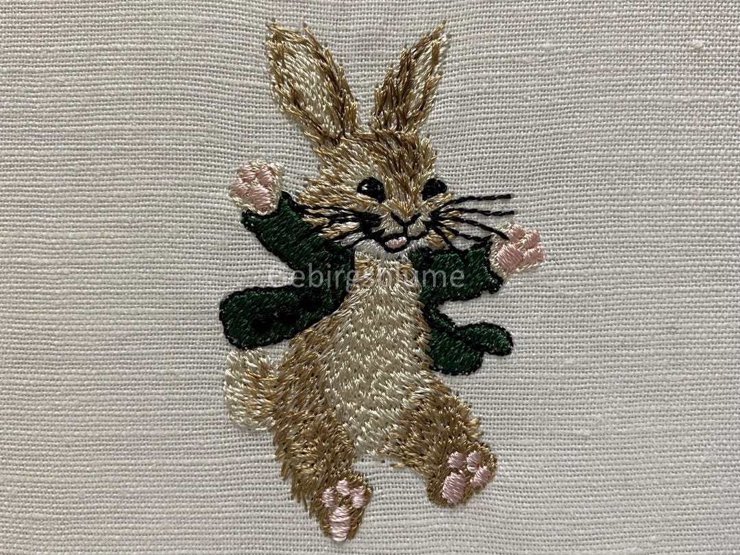Rabbit Machine Embroidery Design Size H2.80*w1.74in - Etsy