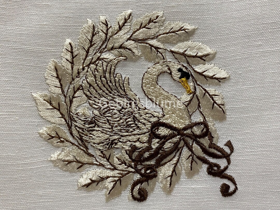 Christmas Swan Machine Embroidery Design Size H3.74*w3.77in - Etsy