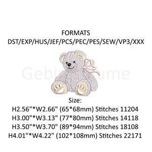 Bear Embroidery Design Machine Embroidery Designs 4SIZES - Etsy