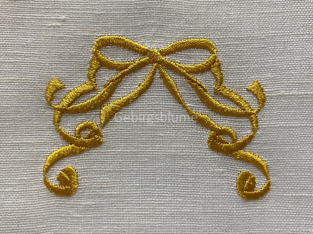Bow Machine Embroidery Design - Etsy