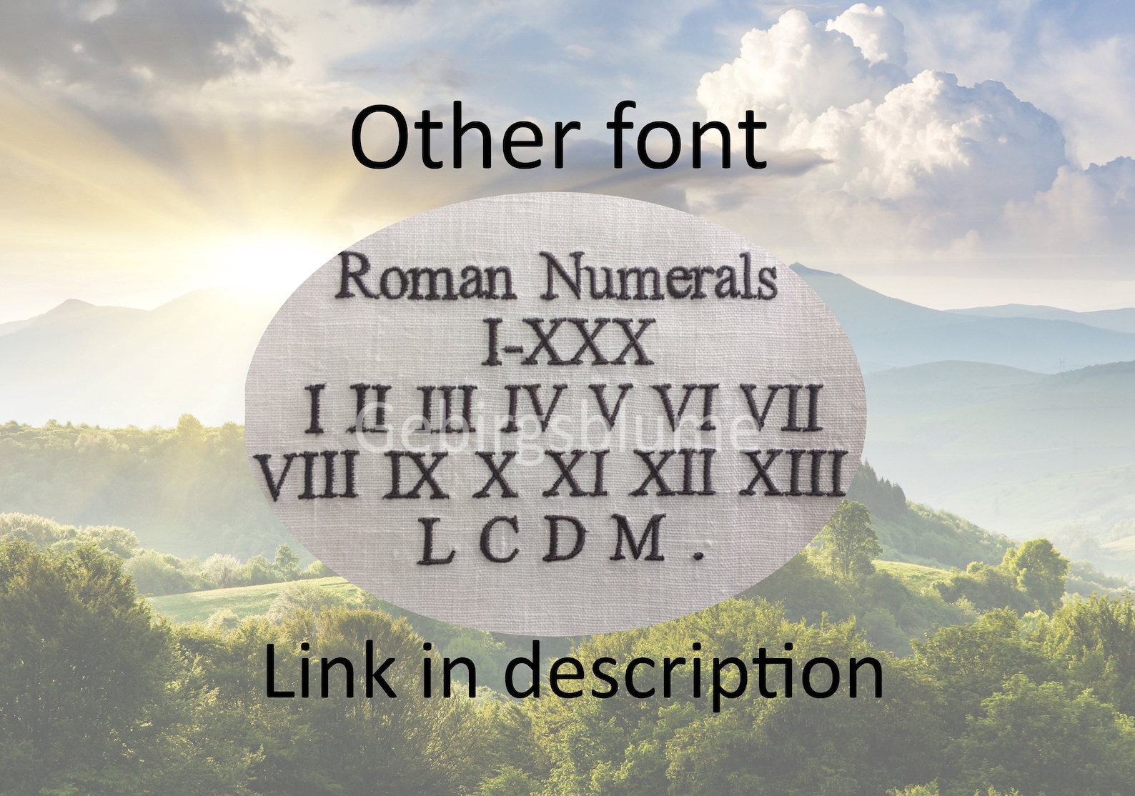 Roman Numerals Embroidery Font Instant Download 30 Numerals - Etsy
