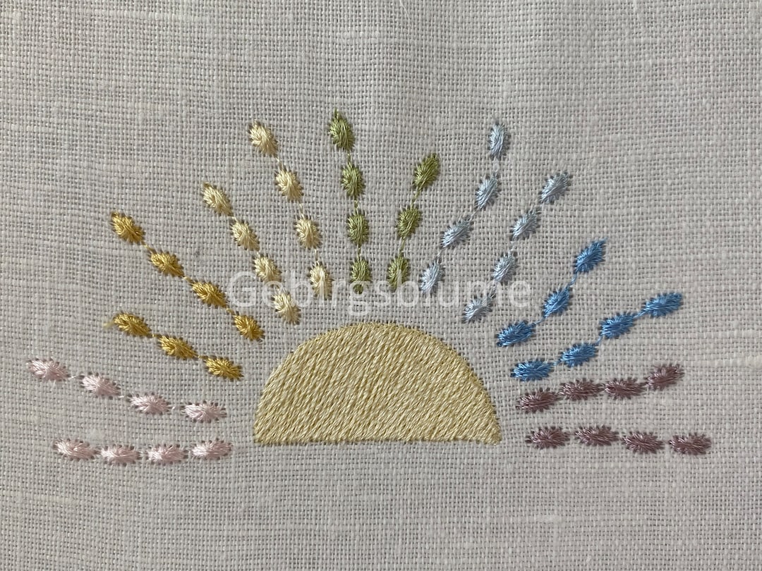 Sun Embroidery Design Machine Embroidery 4 SIZES - Etsy