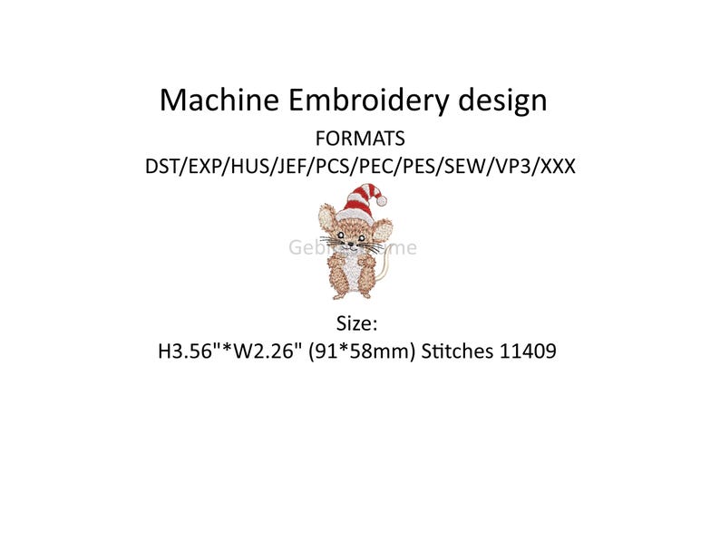 Mouse Machine Embroidery Design Size H3.56*w2.26" - Etsy