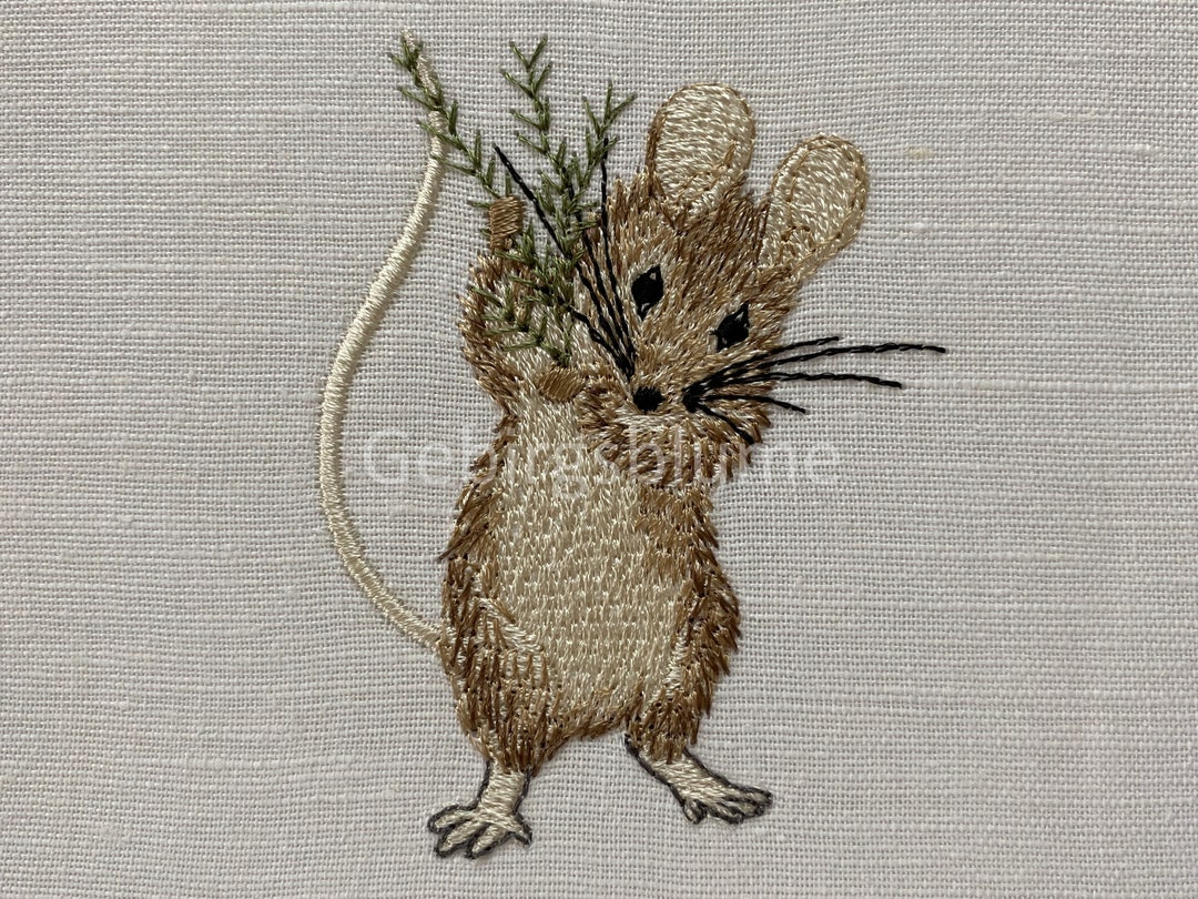Mouse Machine Embroidery Design for Hoop 4*4in - Etsy