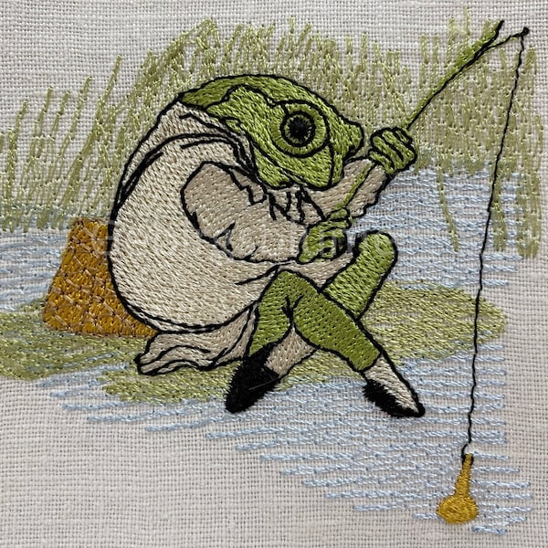 Frog Embroidery - Etsy