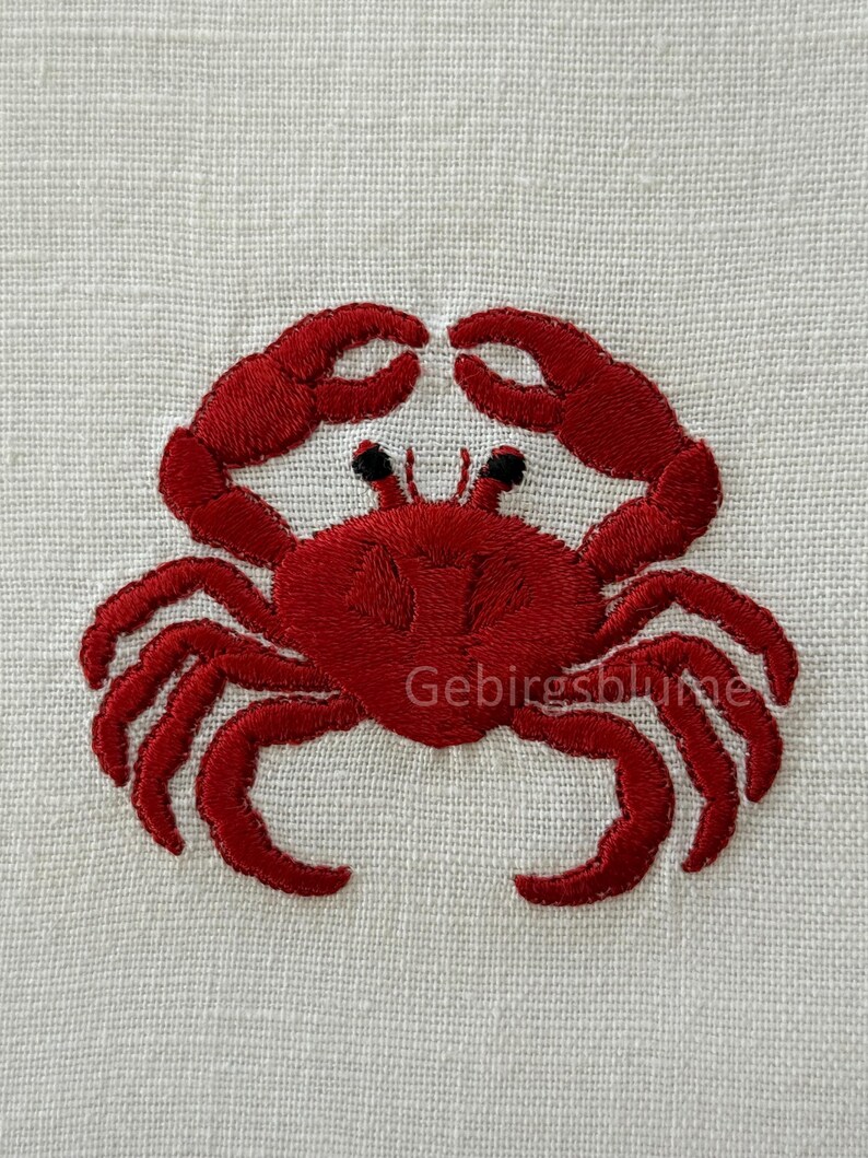 Crab Machine Embroidery Design Size H1.99*w2.34in - Etsy