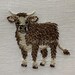 Highland Cow Machine Embroidery Design Size H2.63*w2.63in - Etsy
