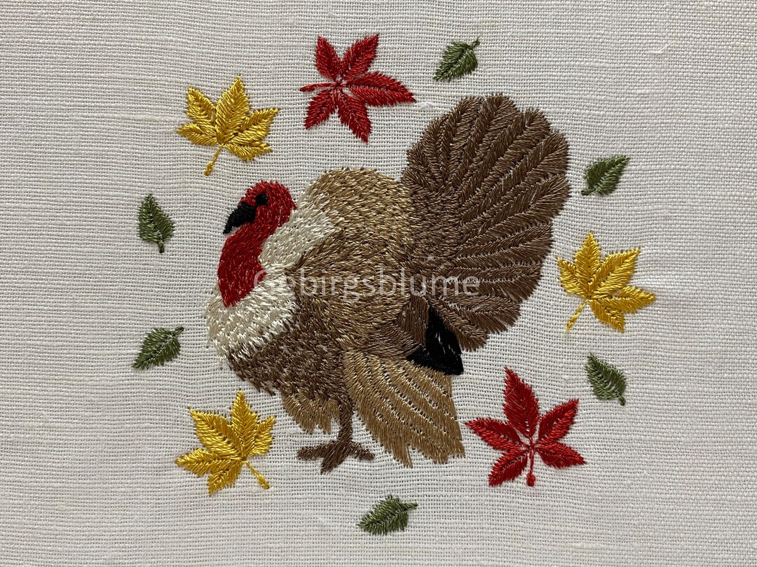 Thanksgiving Turkey Machine Embroidery Design Instant Download Digital ...