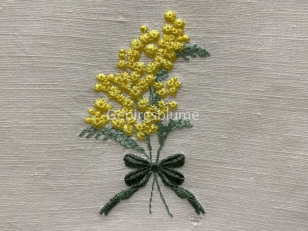 Mimosa Machine Embroidery Design Instant Download Digital File Size H3 ...