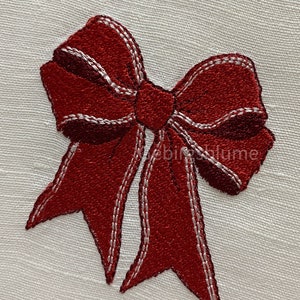 Bow Machine Embroidery Design ONE Size H3.01"*w2.60in - Etsy