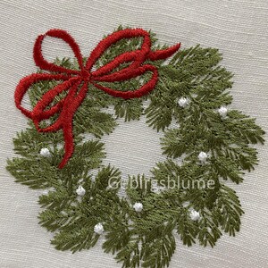 Wreath Machine Embroidery Design ONE Size H3.55"*w3.65in - Etsy
