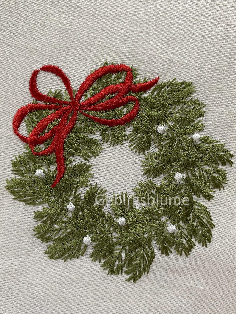Wreath Machine Embroidery Design ONE Size H3.55"*w3.65in - Etsy