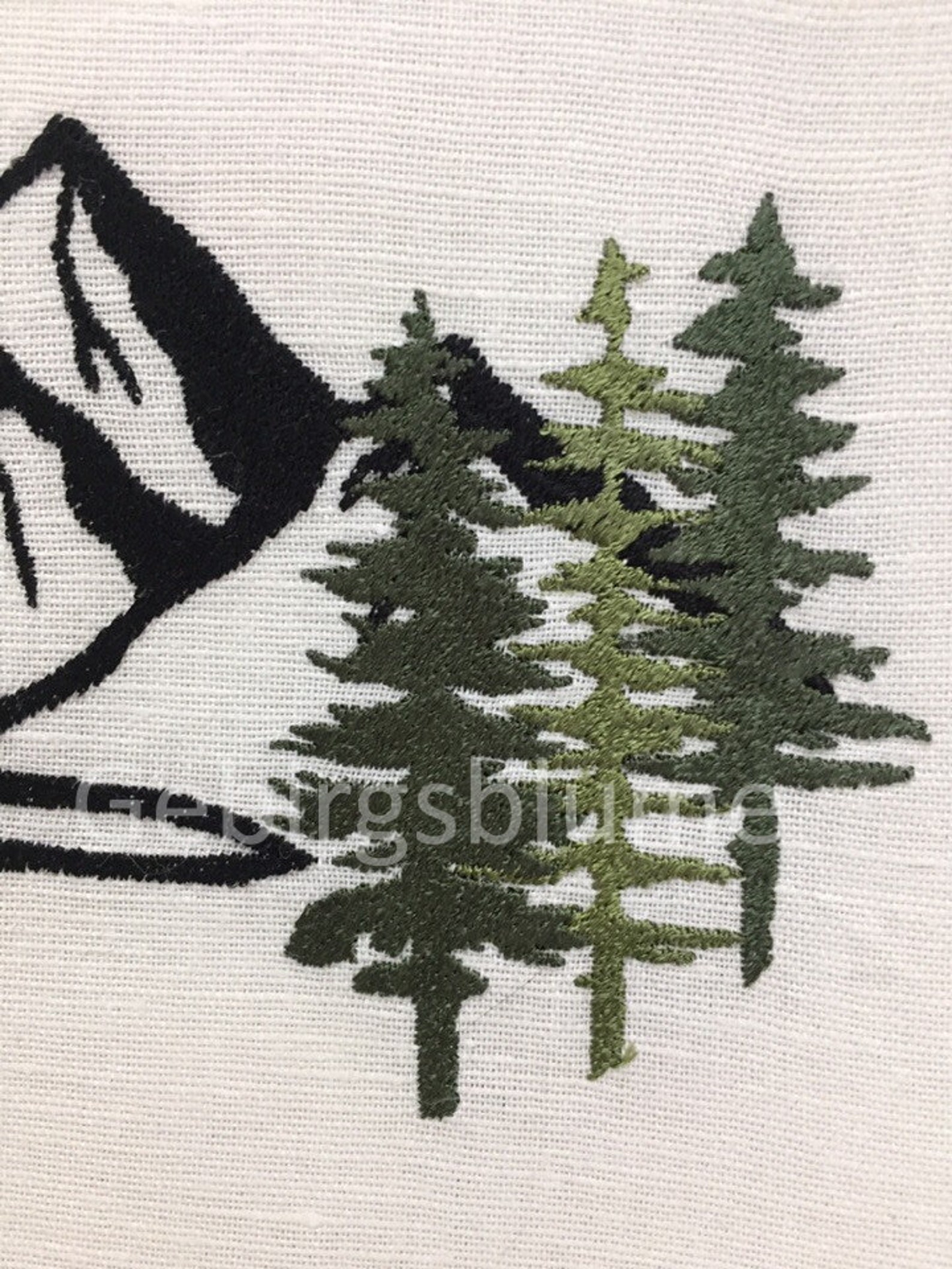 Forest Embroidery Mountains Embroidery Designs Instant - Etsy