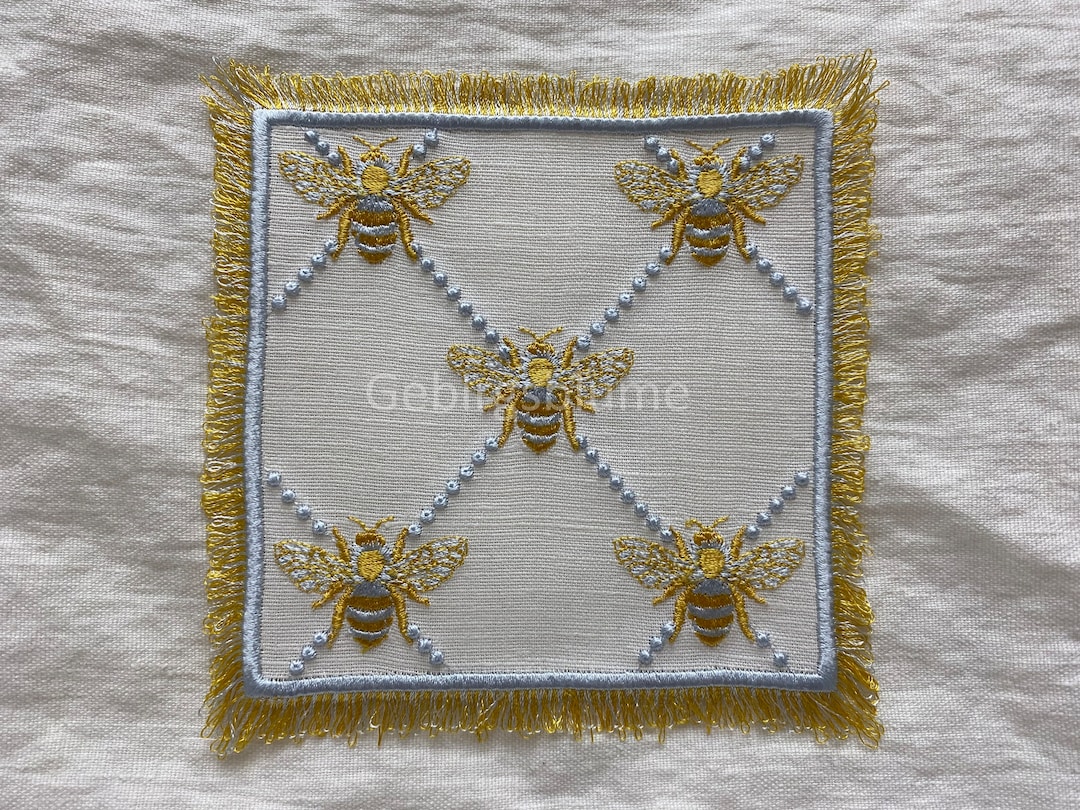 ITH Machine Embroidery Design in the Hoop Cocktail Napkin Bee ...