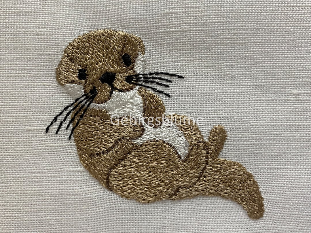 Baby Otter Machine Embroidery Design Design Digital File for 4*4 Hoop ...