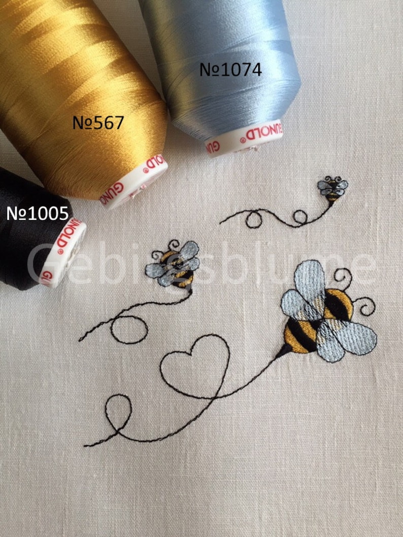 Mini Bee Embroidery Design Machine Embroidery | Etsy