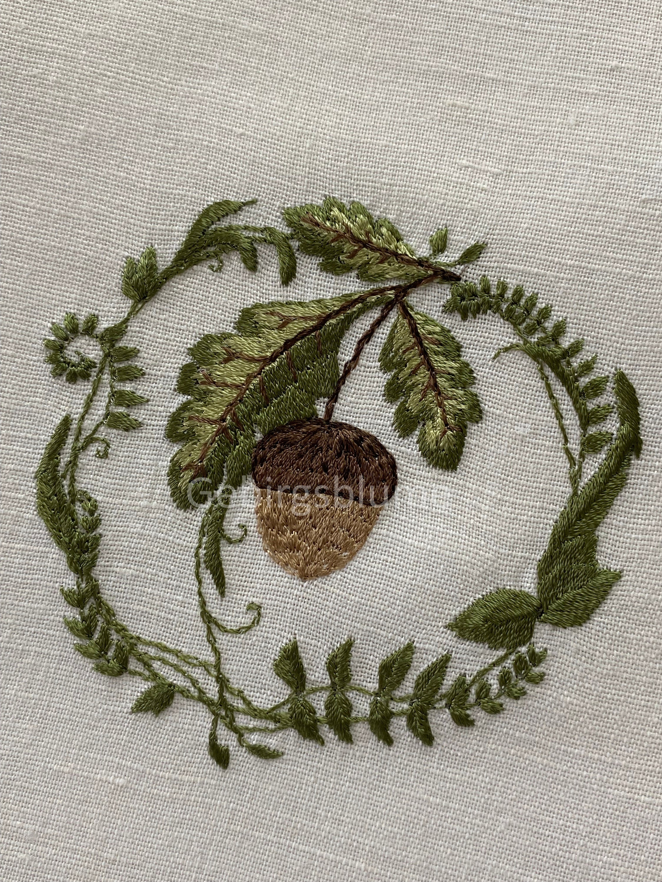 Acorn Machine Embroidery Design Autumn Embroidery H3.49*w3.56in - Etsy