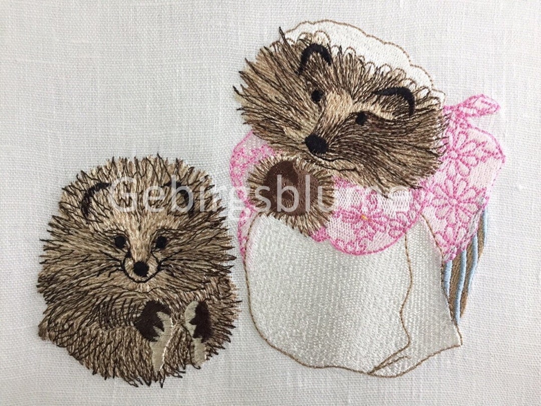 Hedgehog Machine Embroidery Design - Etsy