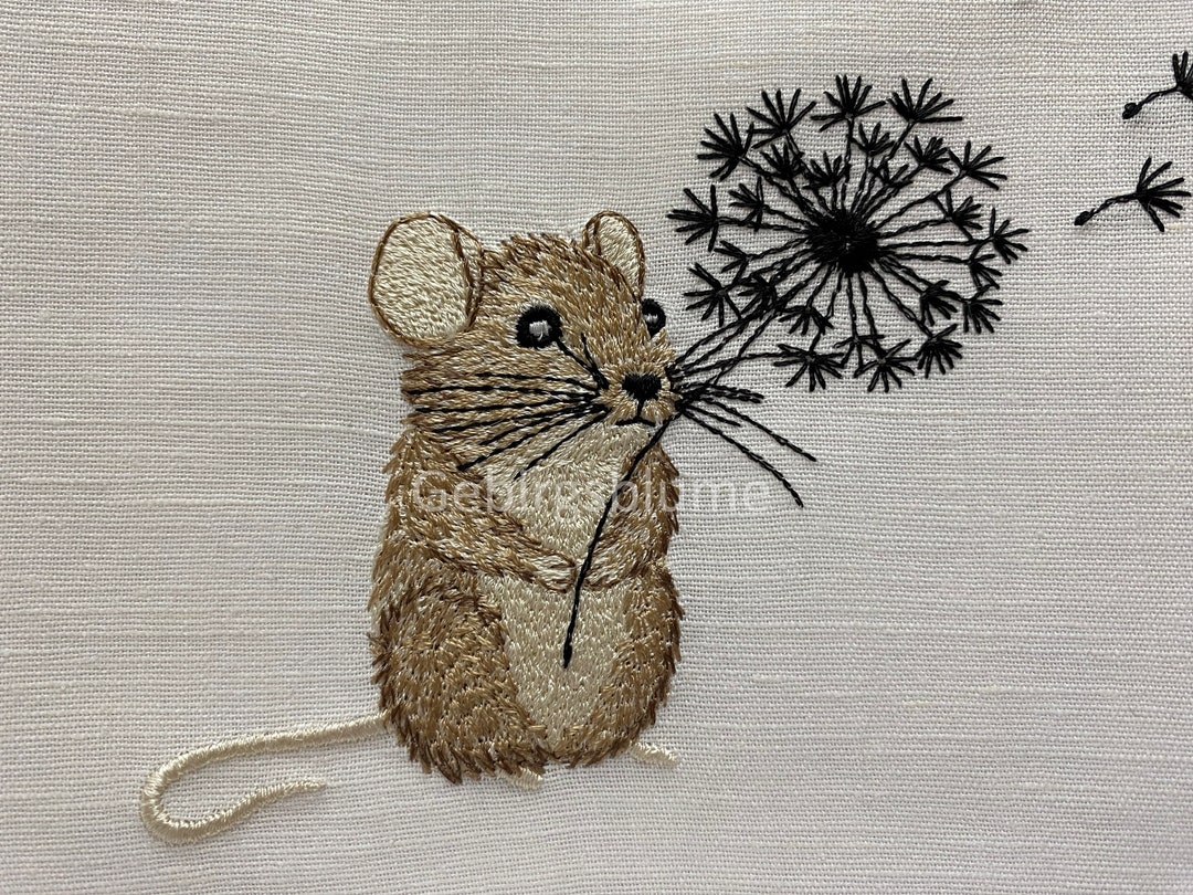 Mouse Machine Embroidery Design Digital File Size H4.91*w5.61in - Etsy
