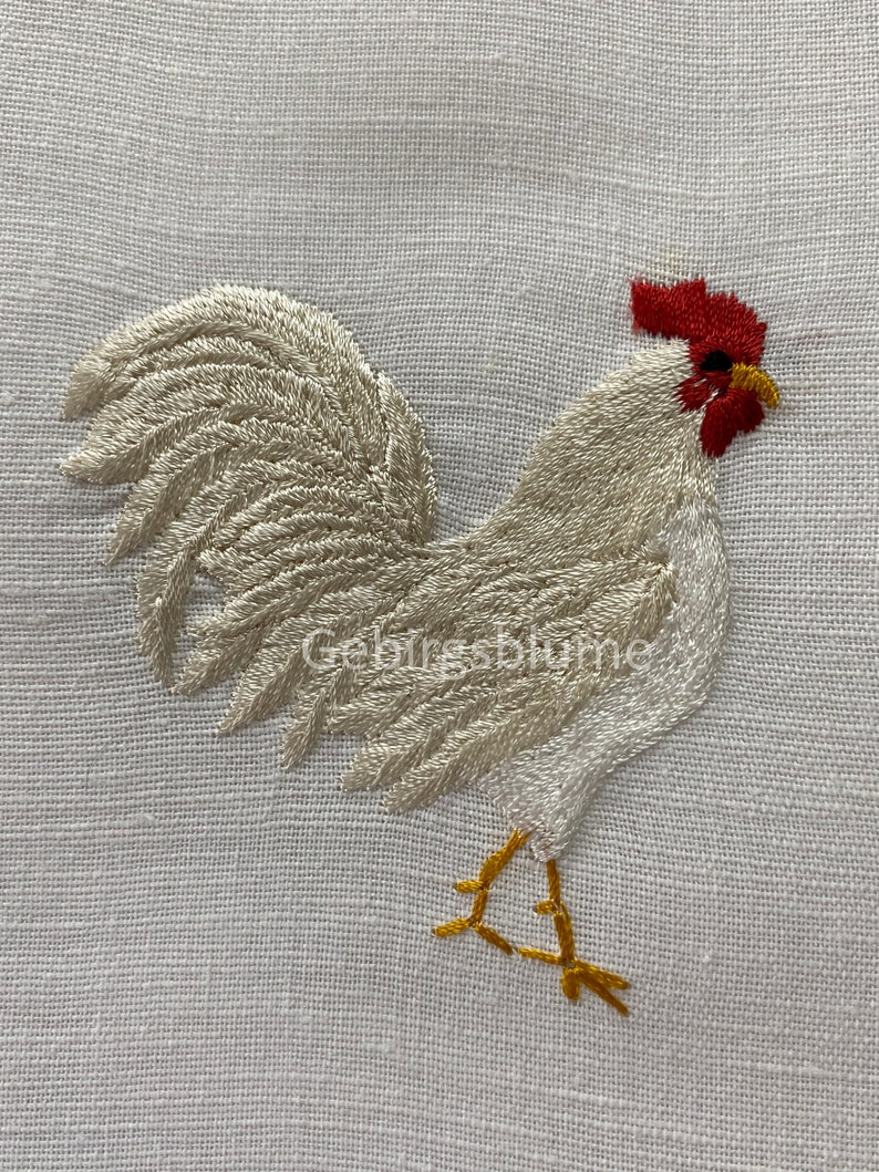 Rooster Machine Embroidery Design Size H3.01*w2.82" Digital File for 4* ...