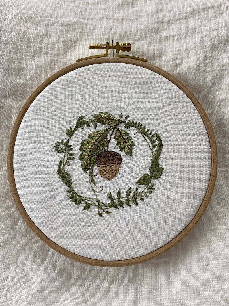 Acorn Machine Embroidery Design Autumn Embroidery H3.49*w3.56in - Etsy