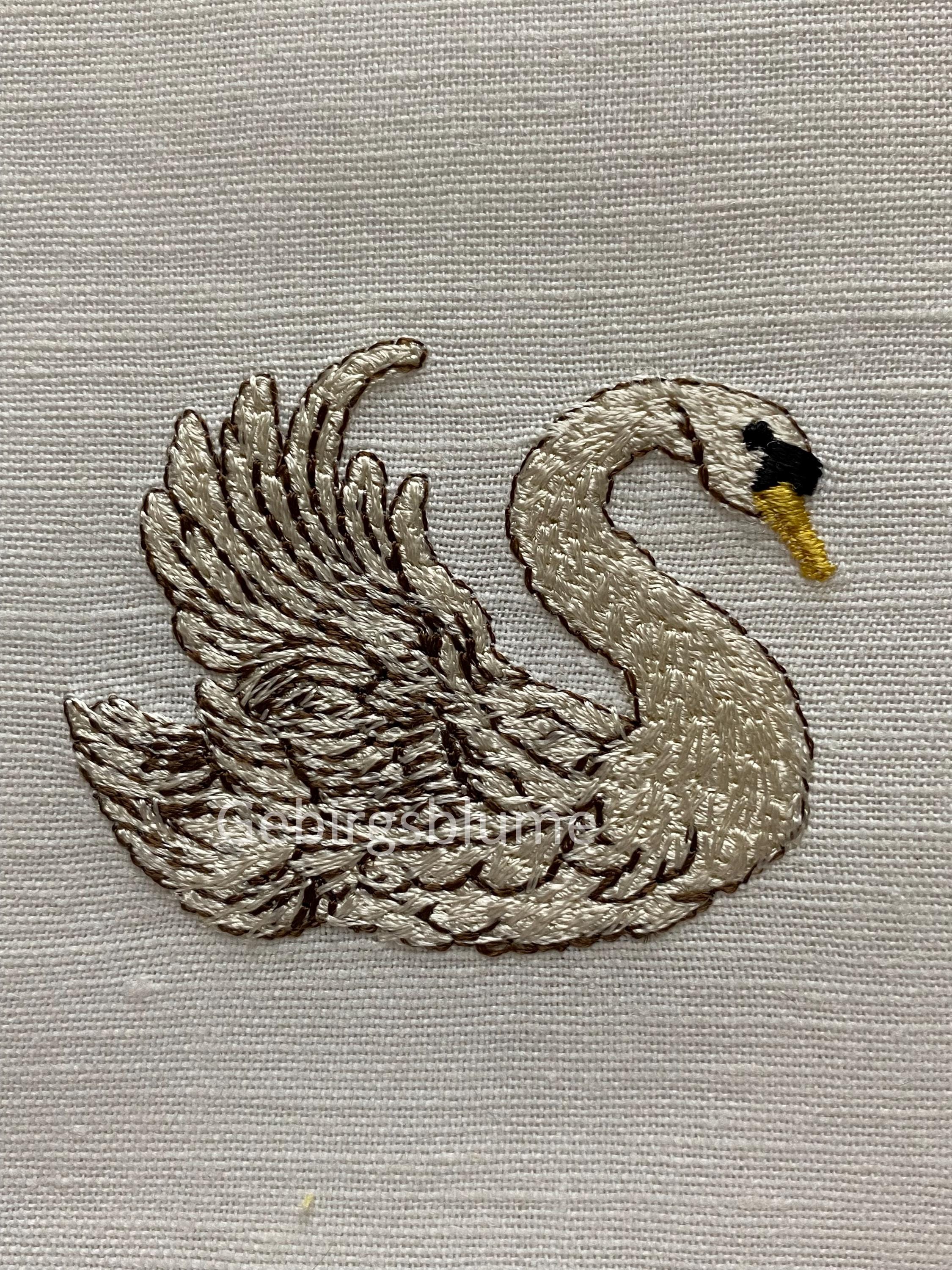 Swan Machine Embroidery Design Size H1.82*w2.31in - Etsy