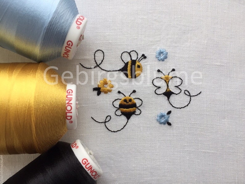 Mini Bee Embroidery Design Machine Embroidery - Etsy