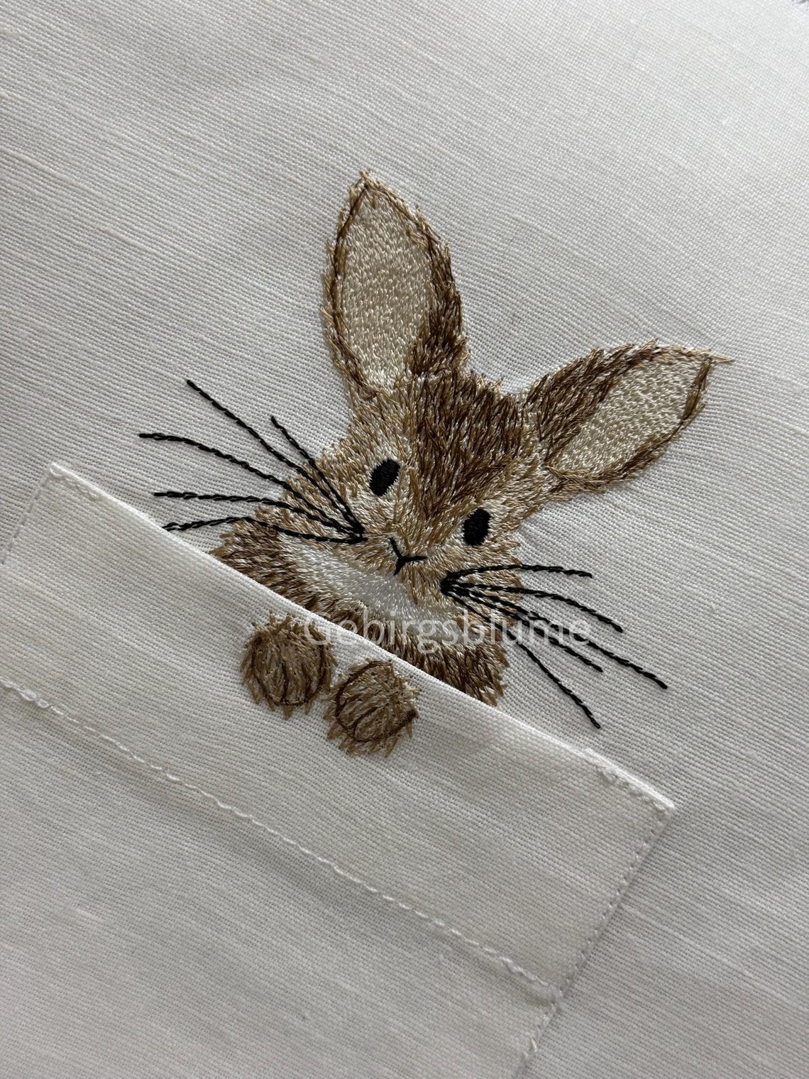 Rabbit Machine Embroidery Design for 4*4hoop - Etsy