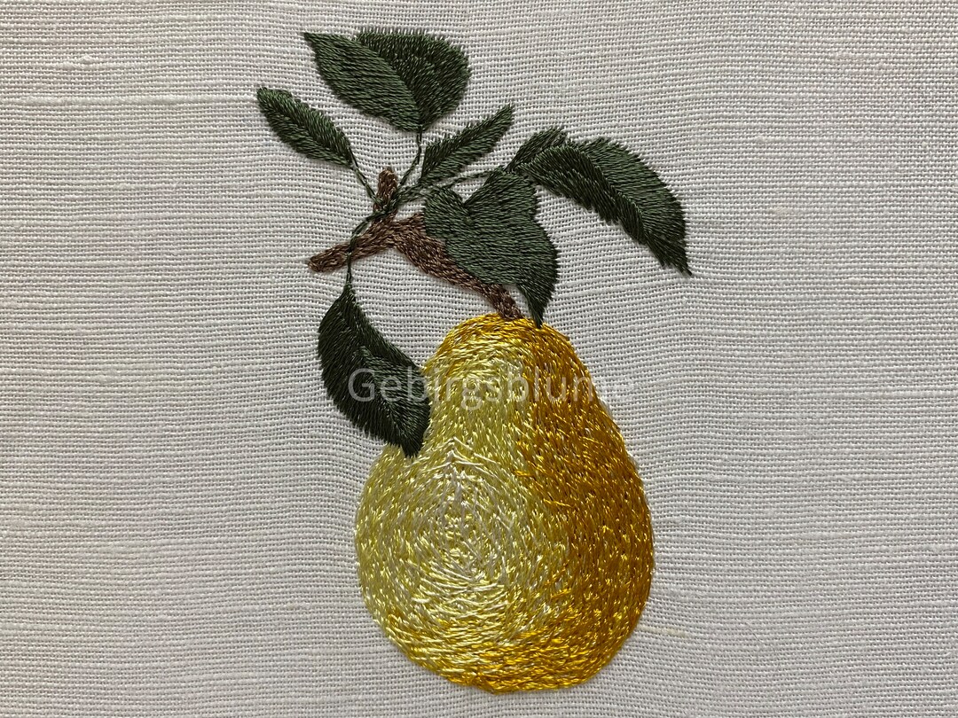 Pear Machine Embroidery Design ONE Size H3.52w2.32in - Etsy