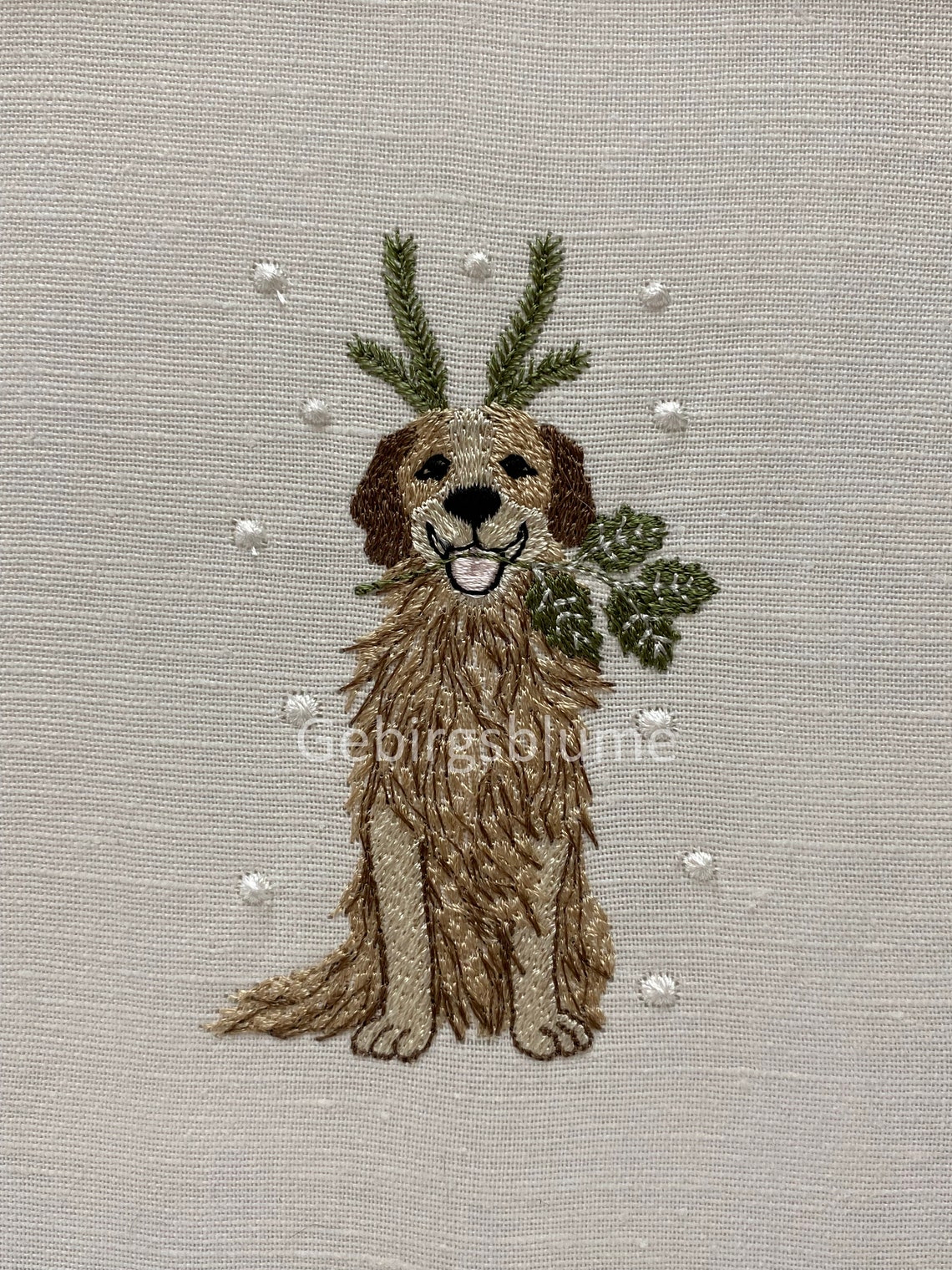 Christmas Embroidery Design Dog Machine Embroidery Design Instant ...