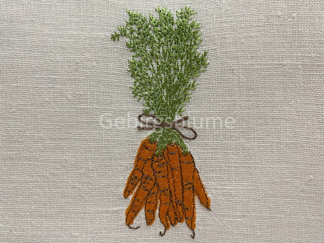 Carrot Embroidery Design Machine Embroidery Design - Etsy