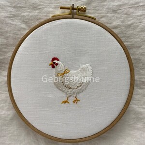 Chicken Machine Embroidery Design Size H2.63*w2.26" Digital File for 4* ...