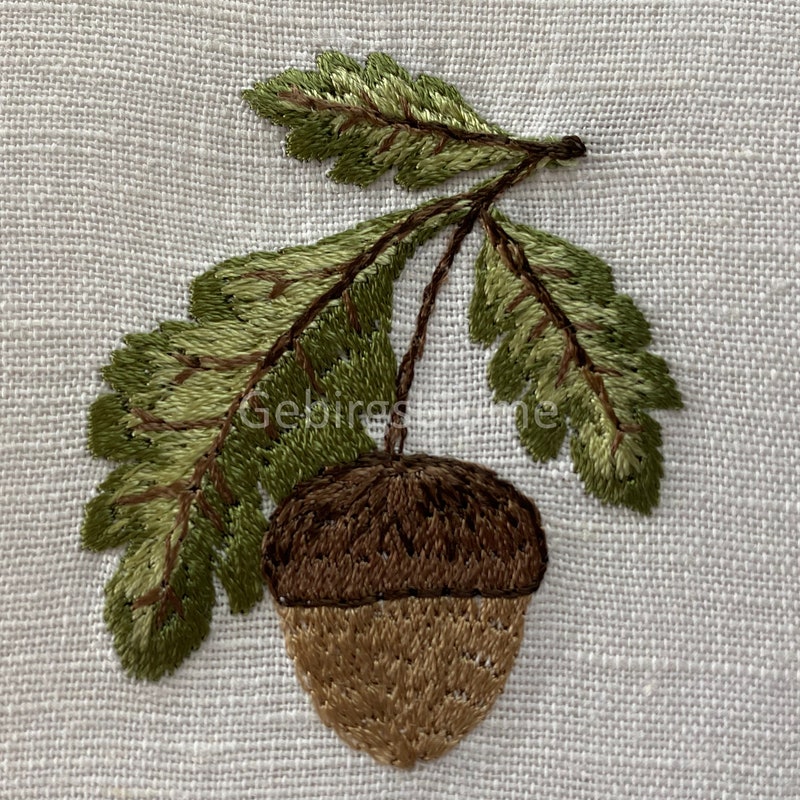 Acorn Embroidery - Etsy