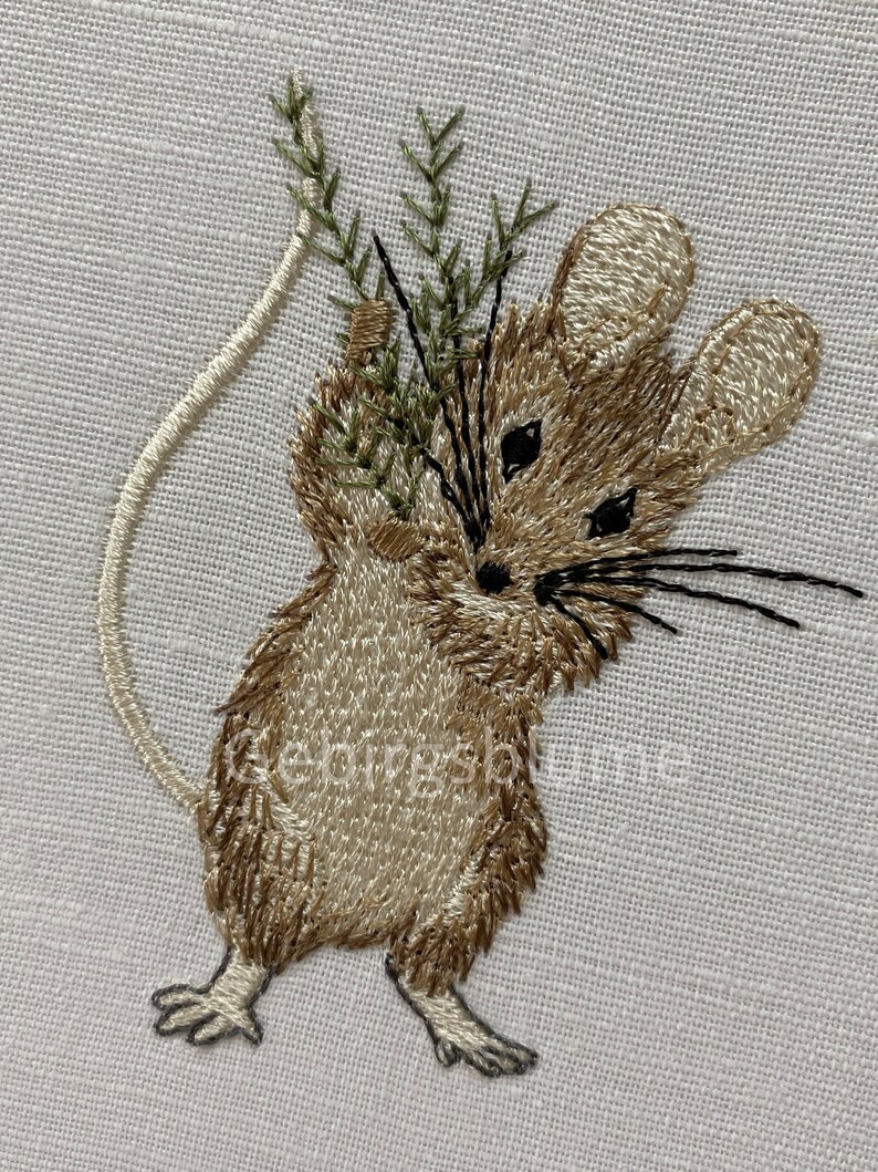 Mouse Machine Embroidery Design for Hoop 4*4in - Etsy