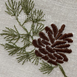 Pine Cone Embroidery Design Instant Download Digital File Machine ...