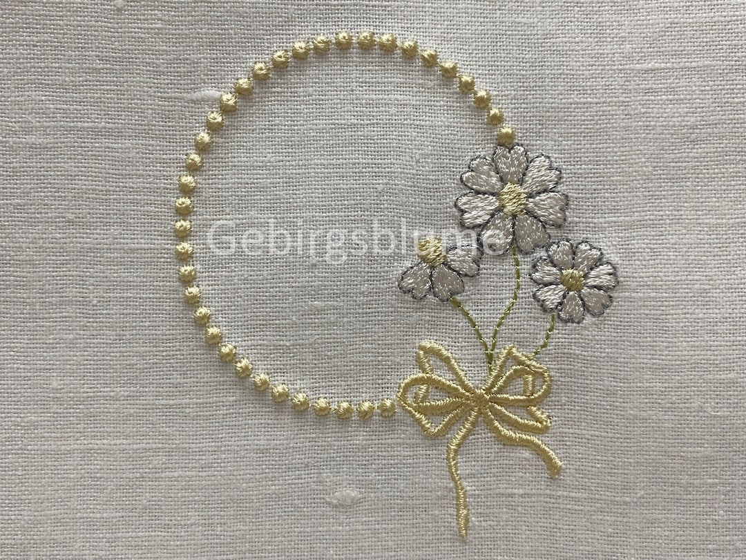 Pearl and Bow Embroidery Design Machine Embroidery 6 SIZES Instant ...