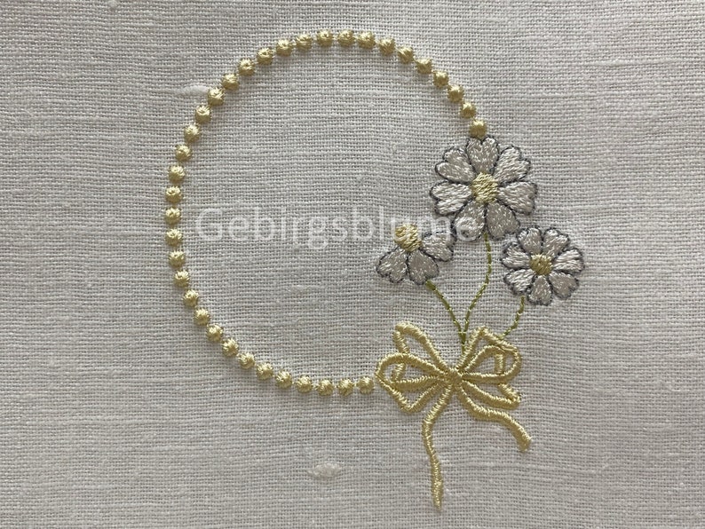 Pearl and Bow Embroidery Design Machine Embroidery 6 SIZES Instant ...