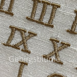 Roman Numerals Embroidery Font Instant Download 30 Numerals + 4 ...