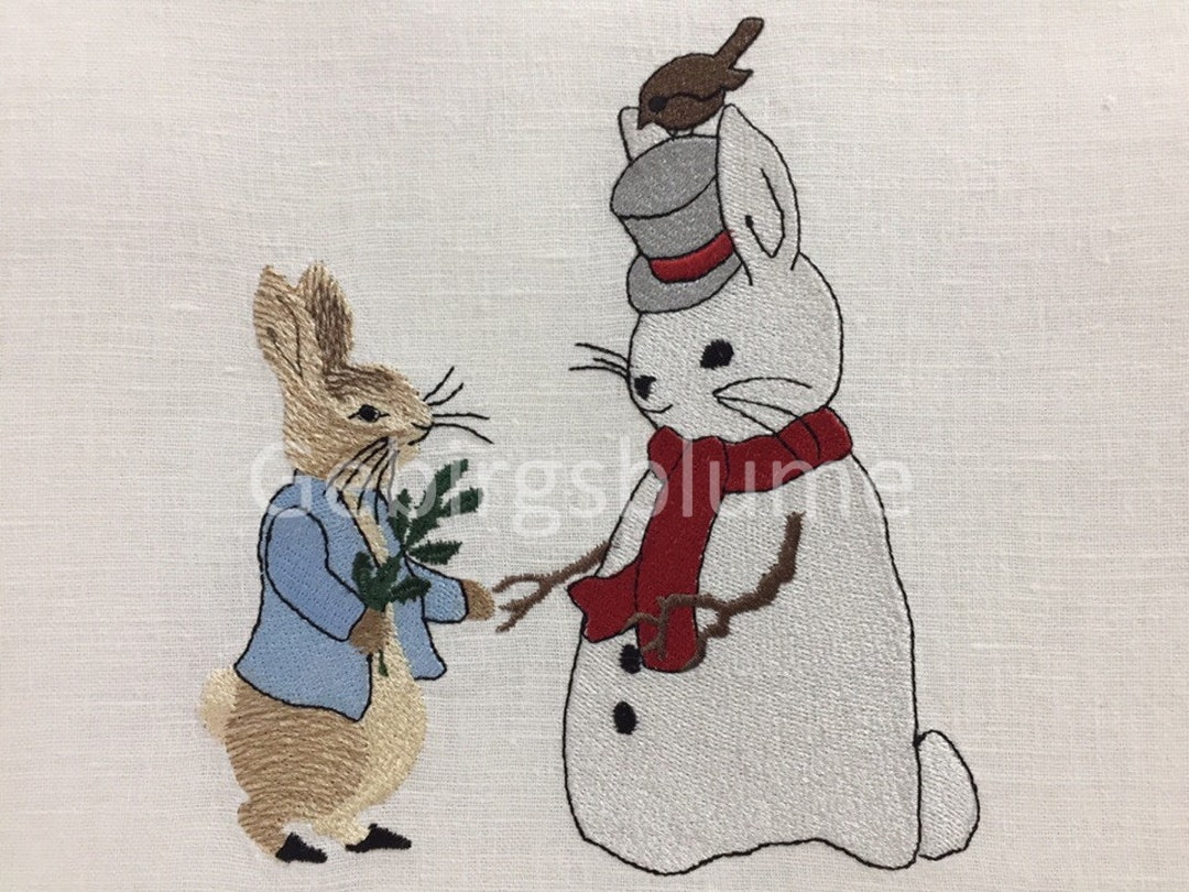 Peter Rabbit Embroidery Design Snowman Embroidery Instant Download - Etsy