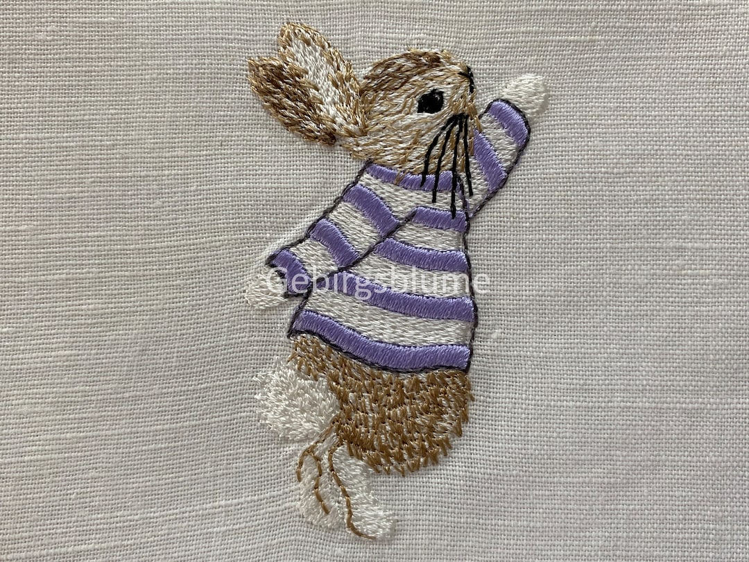 Rabbit Machine Embroidery Design for Hoop 4*4 Size H3.23*w2.0in - Etsy