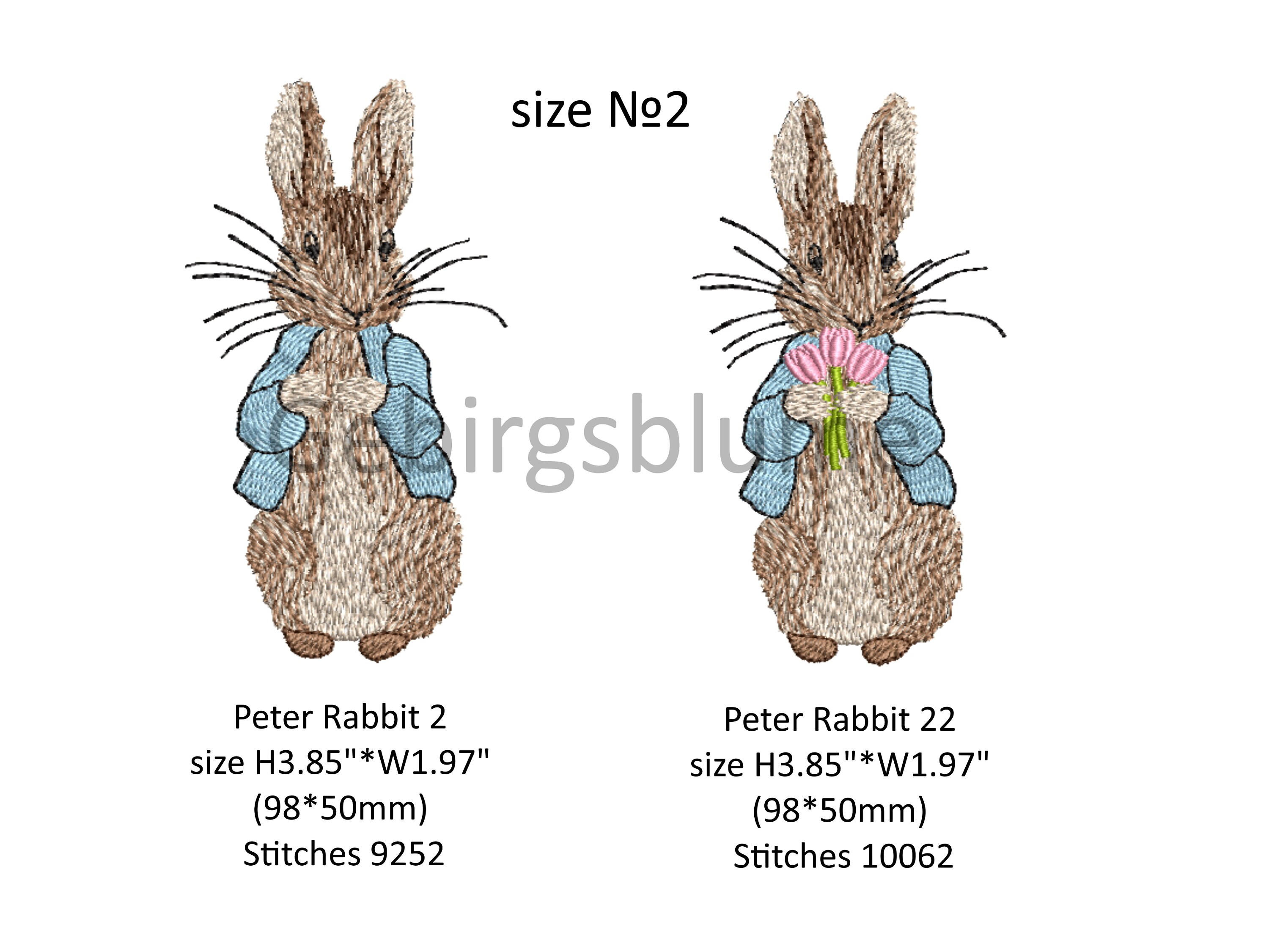 Bunny Embroidery Design Easter Bunny Peter Rabbit - Etsy