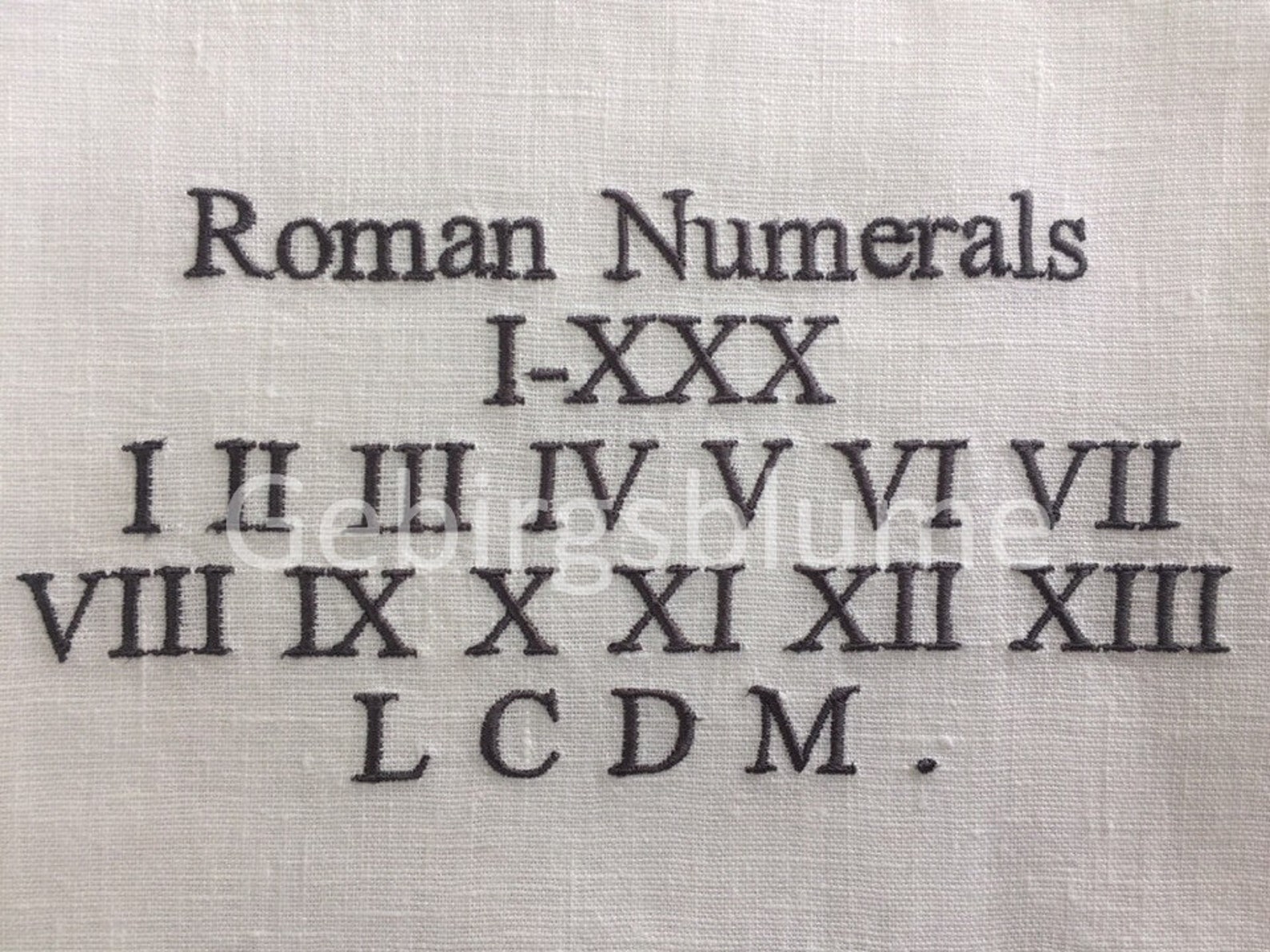 Roman Numerals Embroidery Font Instant Download 30 Numerals - Etsy ...