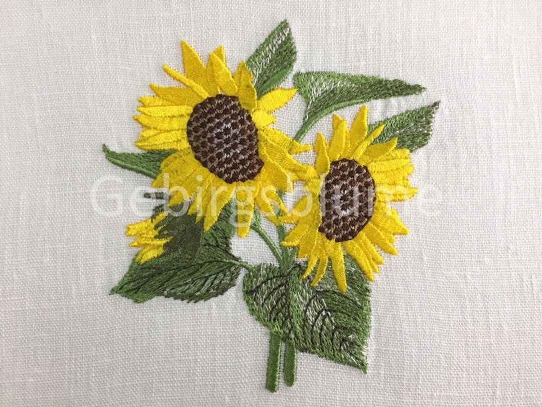 Sunflower Embroidery Design Machine Embroidery File Instant Download - Etsy