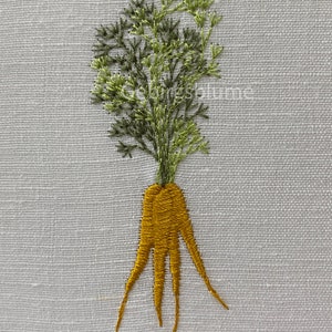Carrot Machine Embroidery Design ONE Size H3.71*w1.43in - Etsy