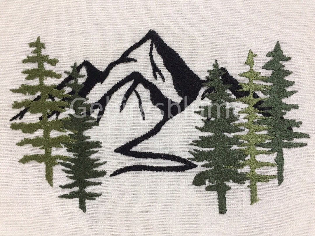 Forest Embroidery Mountains Embroidery Designs Instant Download Machine ...