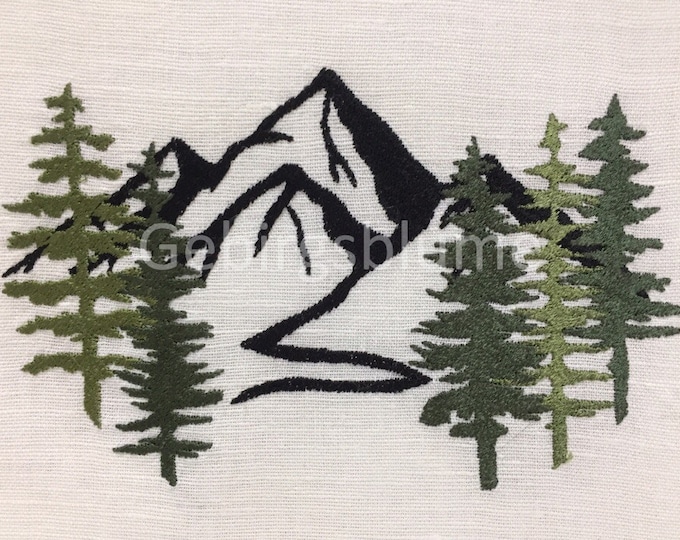 Forest Embroidery Mountains Embroidery Designs Instant Download Machine ...