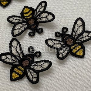 Mini Bee Embroidery Design FSL Bee Machine Embroidery Free Standing ...