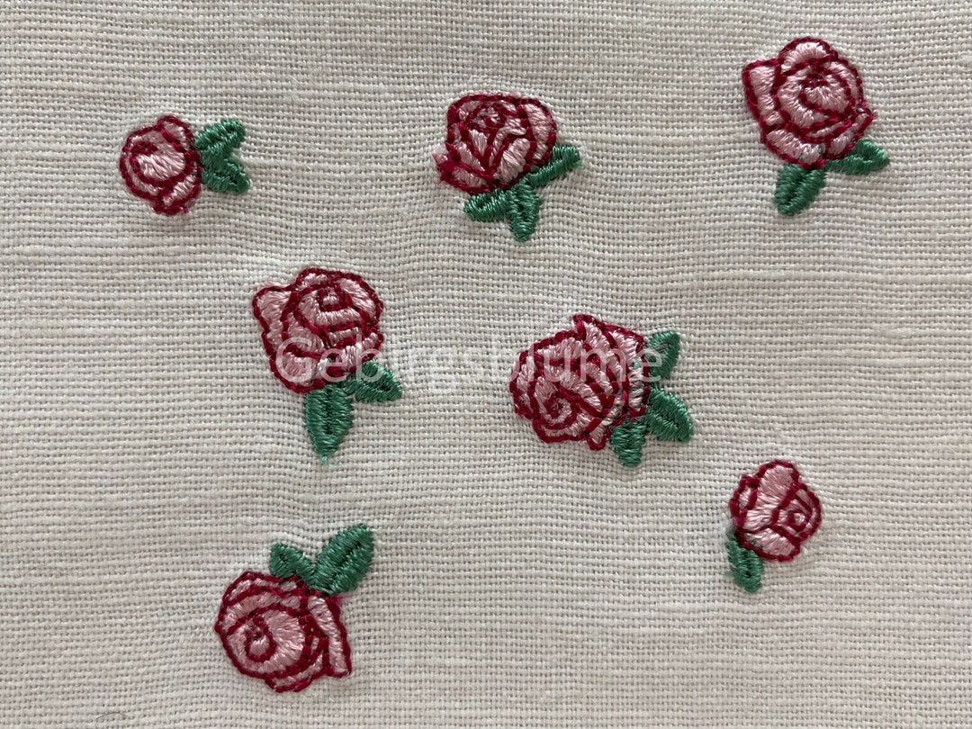 Mini Rose Embroidery Design 7 Embroidery Design Mini Roses & 3 SIZES ...
