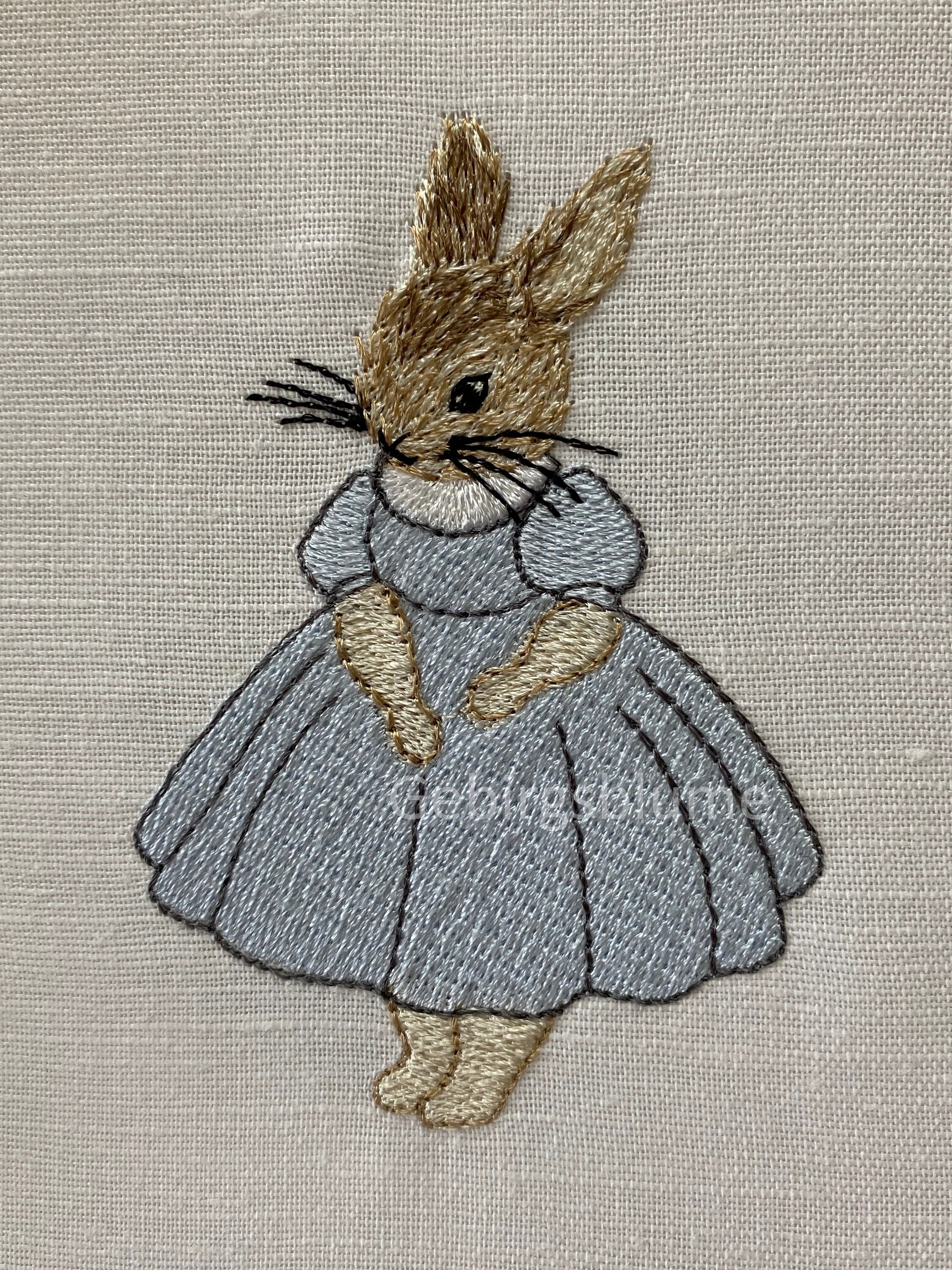Rabbit Machine Embroidery Design ONE Size H3.80"*w2.56in - Etsy