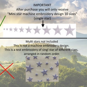 Mini Star Machine Embroidery Design 10 Sizes ONLY SINGLE STAR (multi ...